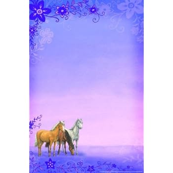 Horse Writing Paper Gift Set from Sillyfilly (10 sheets and 10 ...