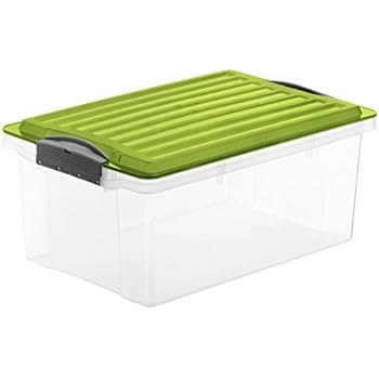 Rotho 1766605519 Aufbewahrungs-Kiste Roller 6 mit Deckel und 6 stabilen ...