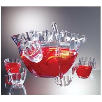 Bol à Punch - 27 pièces en verre vintage en verre Punchbowl avec 12 ...