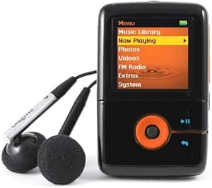 Creative Zen V 1GB MP3 Player with Colour Screen - Black/Orange ...