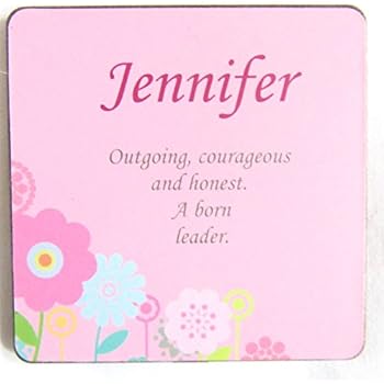 Jennifer Personalised Meaning of Name Coaster: Amazon.co.uk: Kitchen & Home
