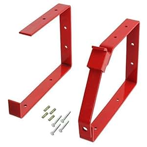Spares2go Universal Lockable Wall Ladder Rack Brackets (Red): Amazon.co ...