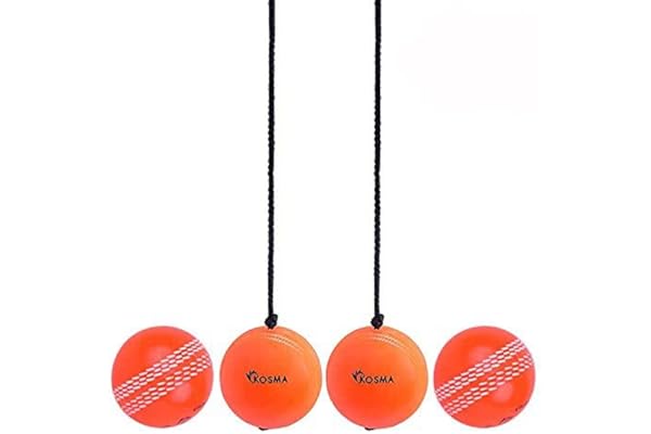 Hanging Ball For Cricket Practice With Reaction String in Orange colour ...