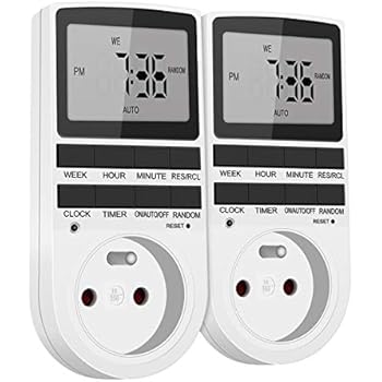 Programmateur Prise Electrique à 10 Programmes 24H/7 Prise Programmable Digitale économiser ...