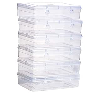 Chetan Plastic Rectangular Medium Storage Boxes (Transparent, 17 x 12 x ...