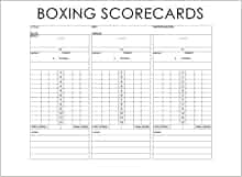 Boxing Scorecards: For Scoring Professional Boxing Bouts: Amazon.co.uk ...
