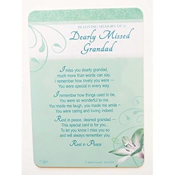 Grave Card In Loving Memory Of A Dear Grandad: Amazon.co.uk: Office ...