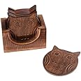 Sass & Belle Wooden Brown Owl Coasters - Set of 6 : Amazon.co.uk: Home ...