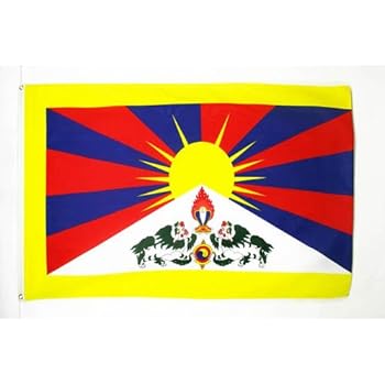 5ft X 3ft Tibet National Flag: Amazon.co.uk: Garden & Outdoors