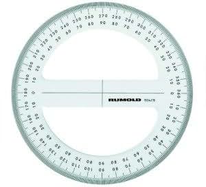 Precision Full Circle Protractor GON 400g 15 cm: Amazon.co.uk: Office ...