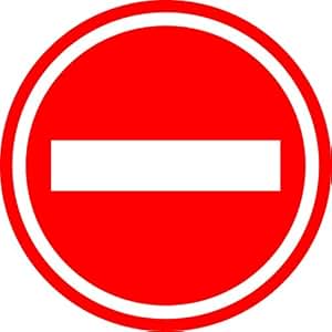 traffic directional signs No entry sign safety sign - 3mm Aluminimum ...