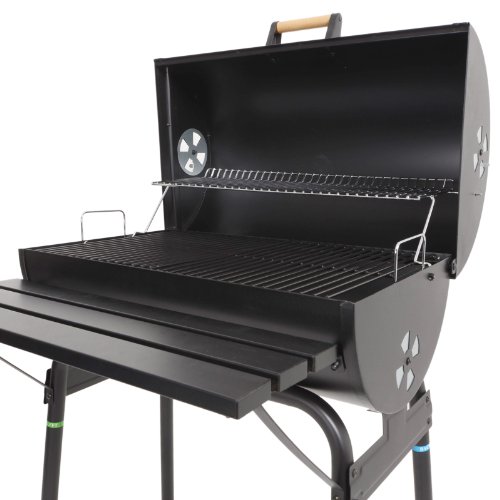 Azuma Black Steel Barrel BBQ Barbeque Charcoal Grill Cooking Garden ...