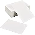 100 Pcs Blank Message Paper, A6 Greeting Cards, 350gsm Kraft Paper ...