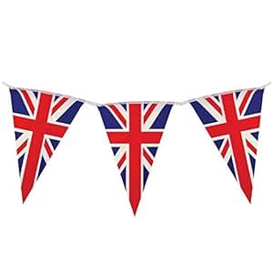 Union Jack Triangle Flag Party Bunting - 10m: Amazon.co.uk: Kitchen & Home