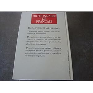 DICTIONNAIRE DE FRANÇAIS "37000 MOTS DÉCOUVRIR ET APPRENDRE ...