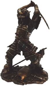 Polished Bronze Japanese Samurai Warrior Figurine - Samurai & Sword ...