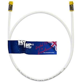 1M White Coax Cable For Virgin Media, Sky TV, Broadband: Amazon.co.uk ...