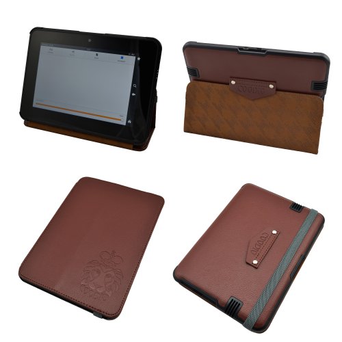 Coodio® Amazon Kindle Fire HD 7" funda de cuero (Genuine Leather) con ...