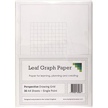 A4 Perspective Drawing Paper, Single Point Projection, 30 Sheet Pack ...