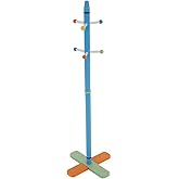 Kiddi Style Wooden Coat Stand for Kids - Crayon-Themed Coat Rack Hanger ...