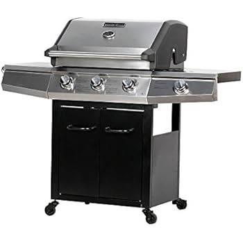 MASTER COOK Gas Grill 48,000-BTU 3 Burner + 1 side burner Patio Garden ...