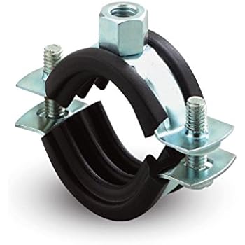 COLLARE PER TUBI TUBO PVC PLUVIALE ZINCATO D° 125 CON TASSELLO E ASTA ...