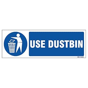SignageShop Use Dustbin Sign: Amazon.in: Industrial & Scientific