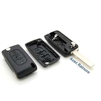Remote Control Key Fob for Citroen C4 Picasso with Grooved Blade ...