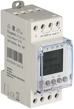Legrand 2-Channel digital Weekly 004761 Timer Switch D22, 230 V, 50/60 ...