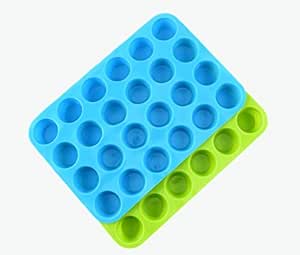 Muffinform,2 Stück Silikon Mini Muffinform 24er Klein Backform Set ,BPA ...