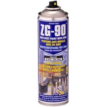 ZG90 Zinc Galvanising Spray Paint 500ml (Black): Amazon.co.uk: DIY & Tools