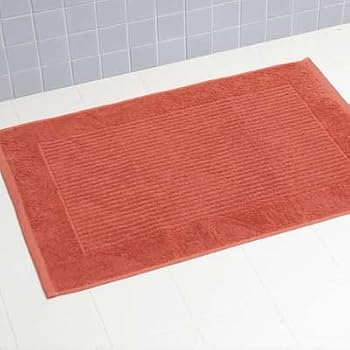 Terracotta Armoni Bath Mat Bathroom 2 Piece Bath & Pedestal Mat Set Non ...