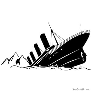 Sinking Ship Titanic (59 cm x 31 cm) Choose colour 18 colours in stock ...