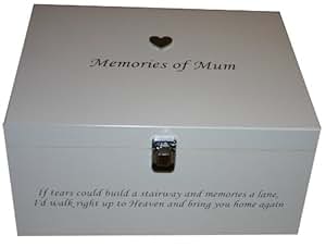 Personalised Large Wooden Bereavement Memory or Keepsake Boxes with ...