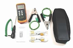 HVAC Thermometer Kit Two Clamp Probes, Liquid Probe, Two Wire Air ...