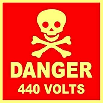 999Store Danger 440 Volt Electric Room and Factory Sign Board Sticker ...