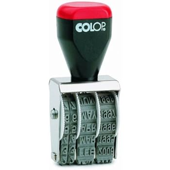 Date Stamp Rubber Date Stamp Office Date Stamper Adjustable Day/Month ...
