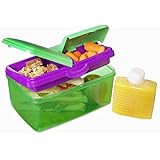 Sistema Purple Large Plastic Kids School Sandwich Lunch Box with Bottle ...