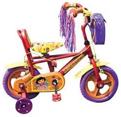 DORA THE EXPLORER HI BACK GIRLS BIKE : Amazon.co.uk: Toys & Games