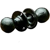 OriginalForgery Rustic Round Mortise Door Knobs/Handles Black Cast Iron : Amazon.co.uk: DIY & Tools