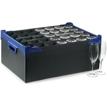 Wine Glass Storage Box - Pack of 2 | Glassware Crate | Strong - Double ...