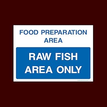 Raw Meat area only Sticker/Self Adhesive Sign - Raw, Cooked ...
