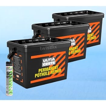 ASPHALT COLD LAY TARMAC BLACK POTHOLE REPAIR KIT: Amazon.co.uk: DIY & Tools