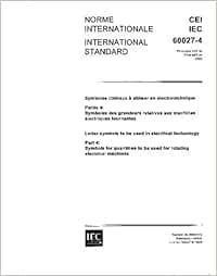 Amazon.in: Buy IEC 60027-4 Ed. 1.0 b:1985, Letter symbols to be used in ...