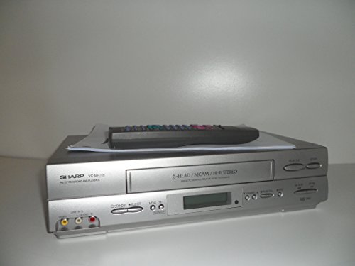 SHARP VC-MH705 VHS VIDEO RECORDER VCR PLAYER, TWIN SCART NICAM 6 HEAD ...