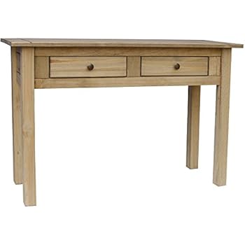 Home Discount Panama Console Table 2 Drawer, Natural Oak: Amazon.co.uk ...