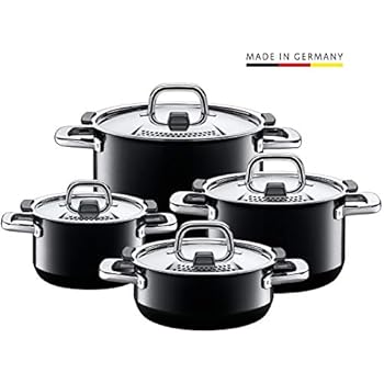 Silit Modesto Line Topfset 4-teilig, Töpfe mit Glasdeckel, Silargan ...