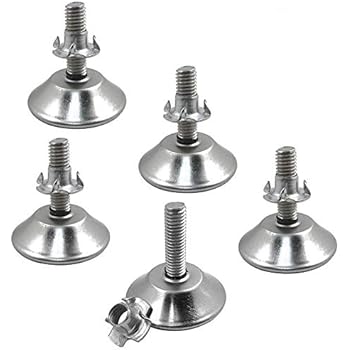 Pack of 10 Heavy Duty Adjustable feet, Screw in feet M12 x 40mm - Fixed ...