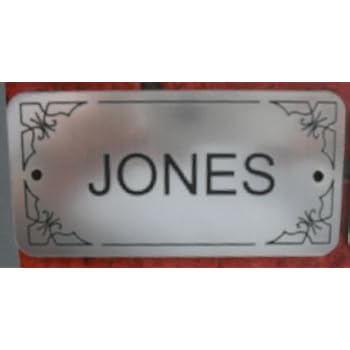 Letterbox sign, door plate, name plate, labels, engraving, self ...
