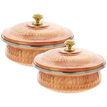 Indian Serveware Donga Copper Serving Bowl Tureen With Spoon: Amazon.co ...